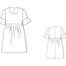 Smock Dress Pattern Ruffle Hem Sleeve Pdf Sewing Pattern Gathered Waist ...