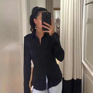 Fitted Shirt PDF Sewing Pattern – Long Sleeve Button-up Dress Shirt ...