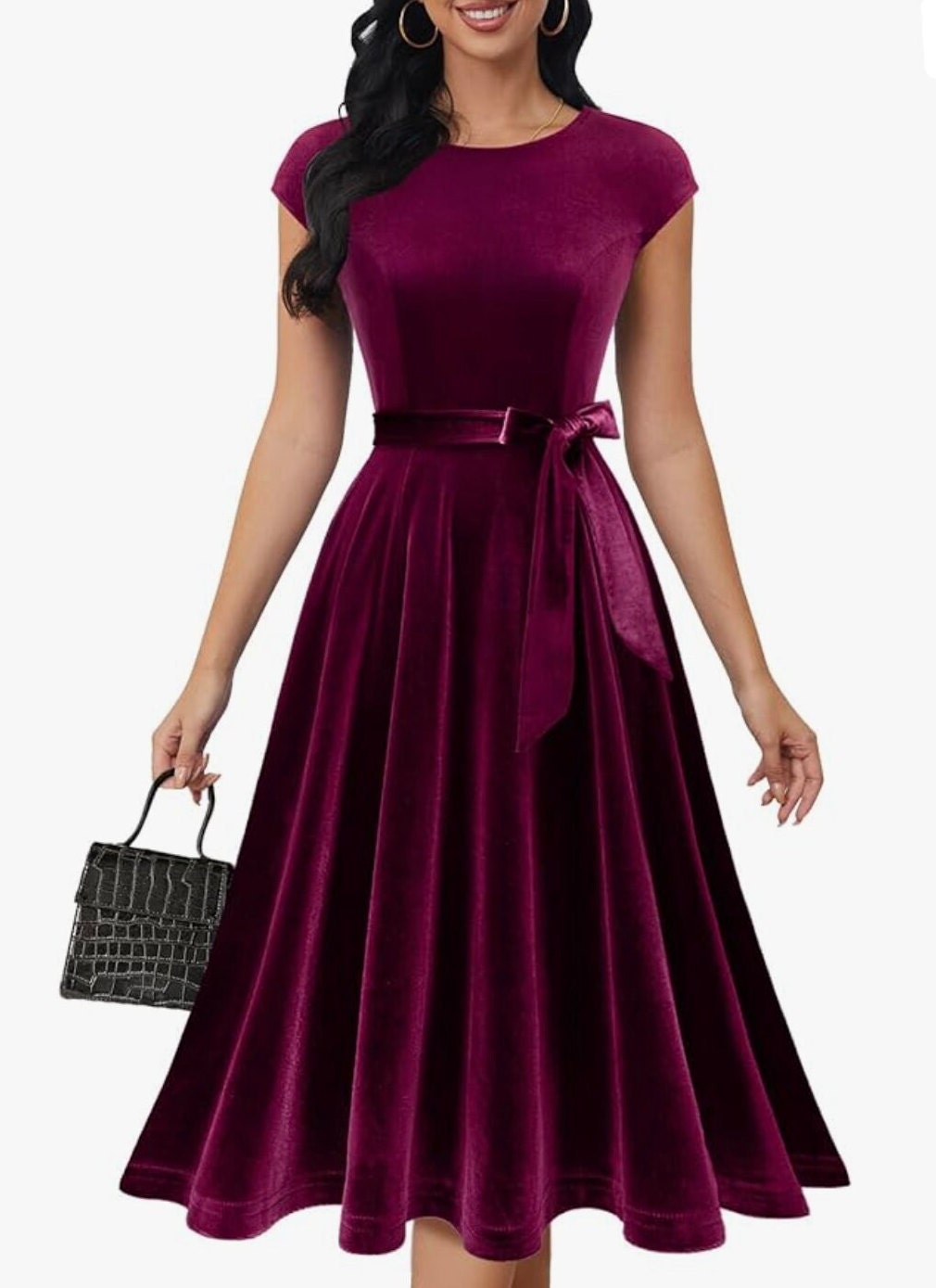 Drop Shoulder Dress PDF Sewing Pattern Cap Sleeve Flared Dress Knit ...