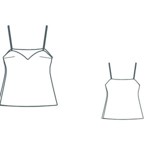 Camisole Pdf Sewing Pattern Thin Strap Top Spaghetti Strap Top Pattern ...