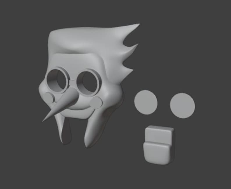 Spamton Deltarune Cosplay Mask STL Files: Movable Mouth 3D Print - Etsy