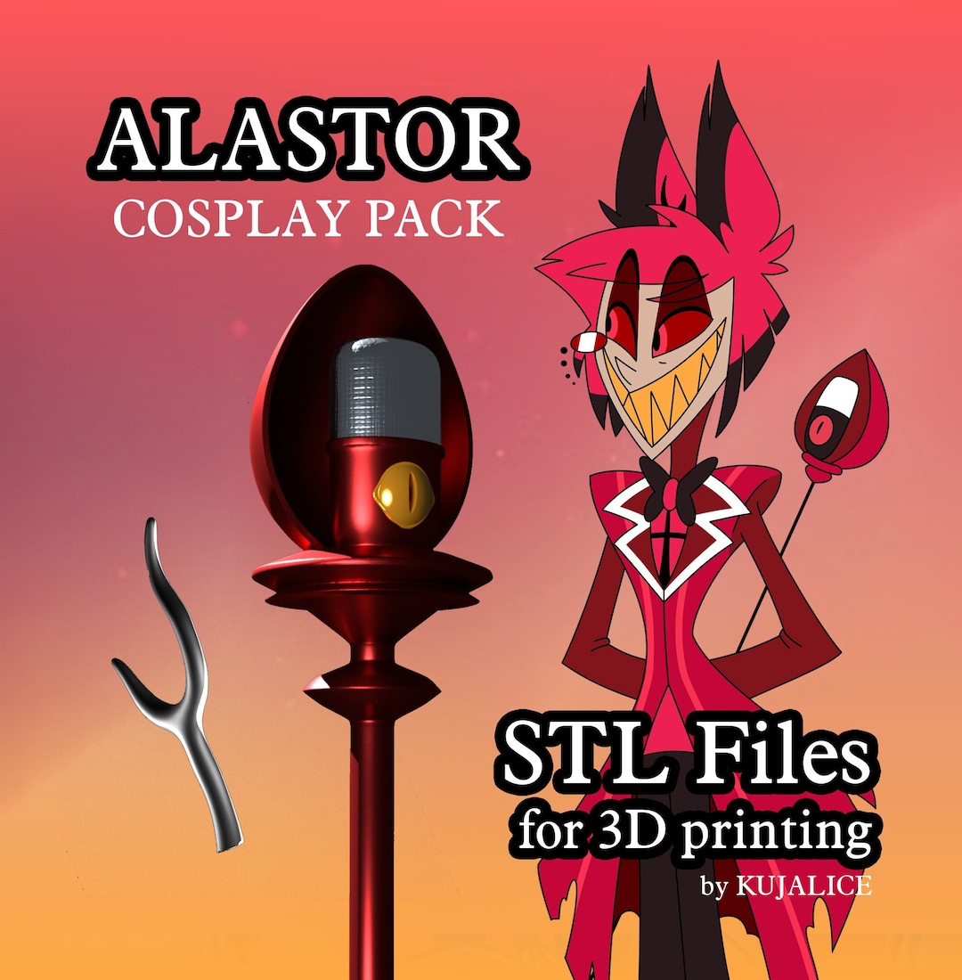 Alastor Radio Demon Hazbin Hotel Cosplay 3D Print STL Files Pack horns ...