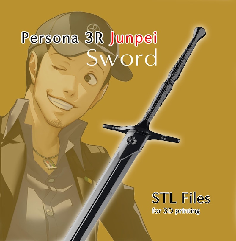 Junpei Iori Sword STL Files: Persona 3 Reload Cosplay Prop - Etsy