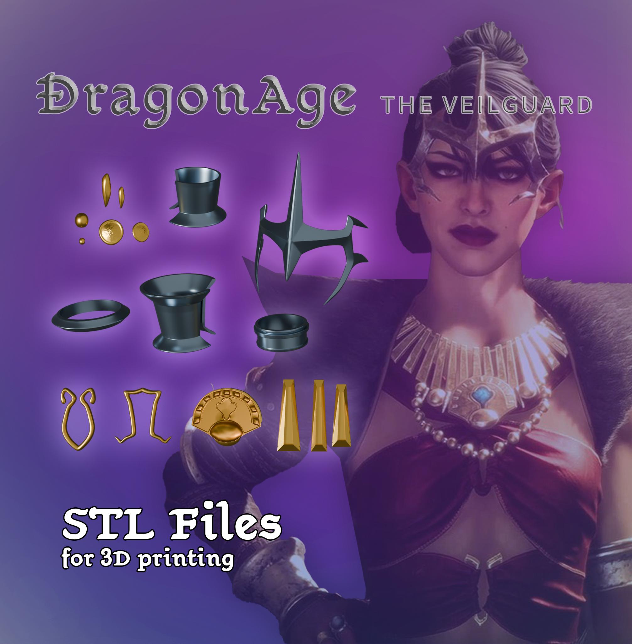 Morrigan Dragon Age the Veilguard Cosplay Accessories STL Files for 3D ...
