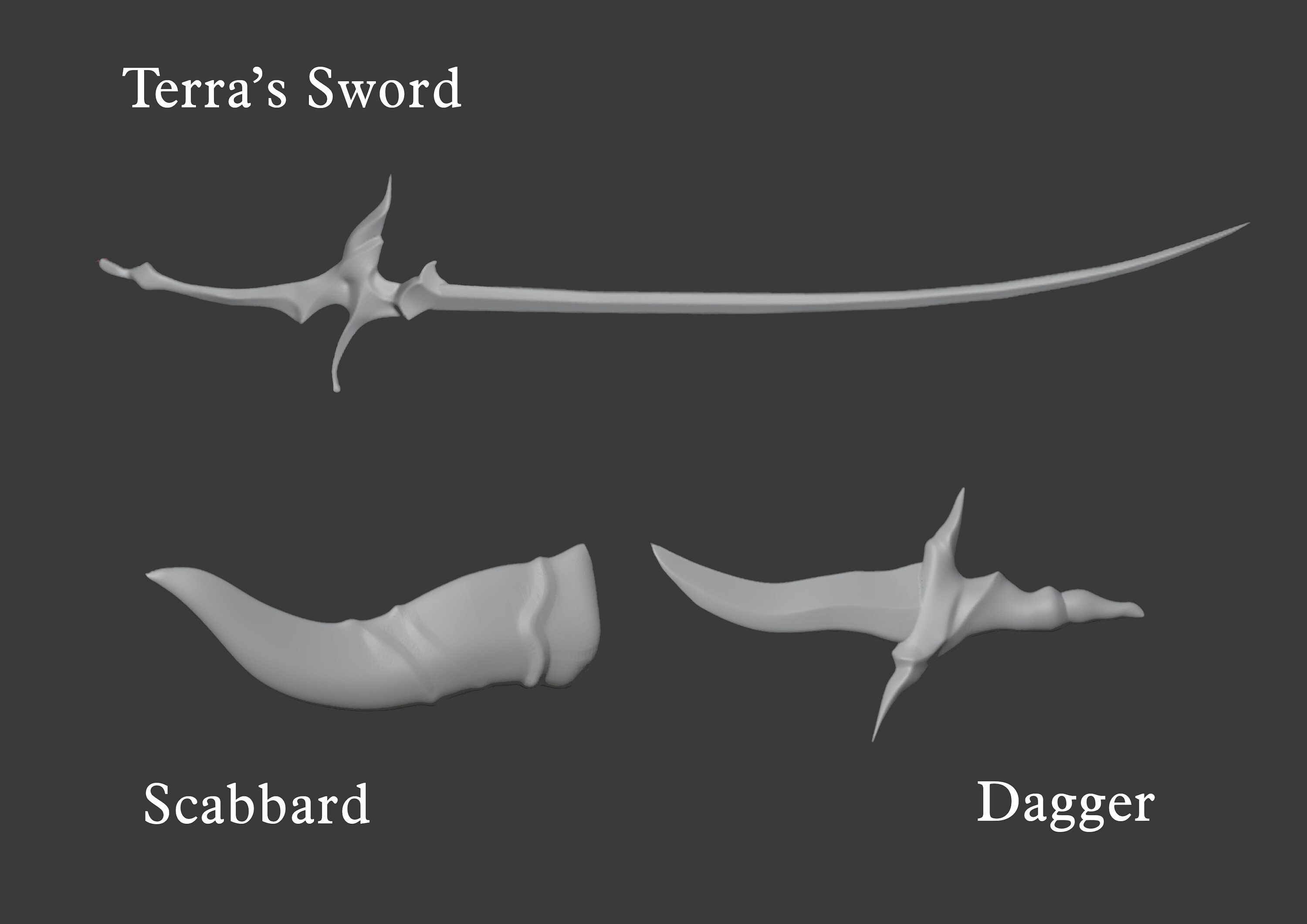 Terra Brandford Final Fantasy 6 VI - Sword and Dagger STL Files for ...