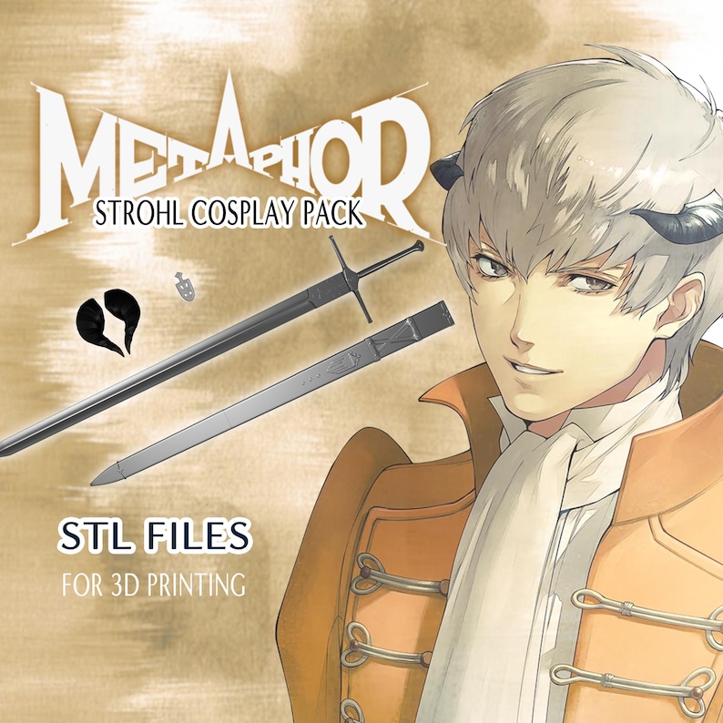 Strohl Metaphor: Refantazio Cosplay Pack STL Files for 3D Printing (not ...
