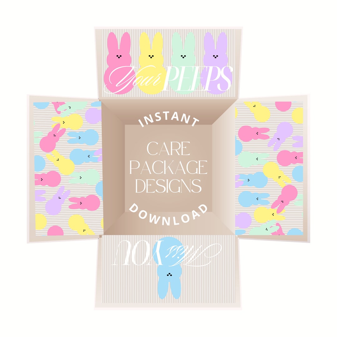 Easter Care Package Design - Your Peeps Miss You Tan and White/easter ...