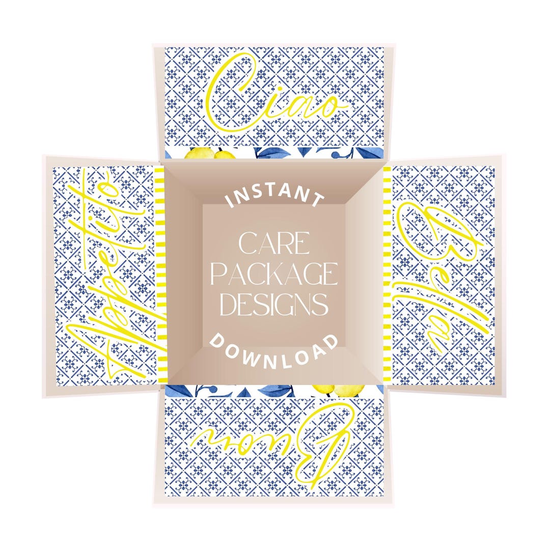 Printable Ciao Bella Care Package Design – Italian Theme (instant ...