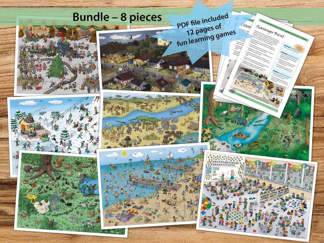 I Spy Printable Poster Bundle. Search and Find Bundle With Activity ...