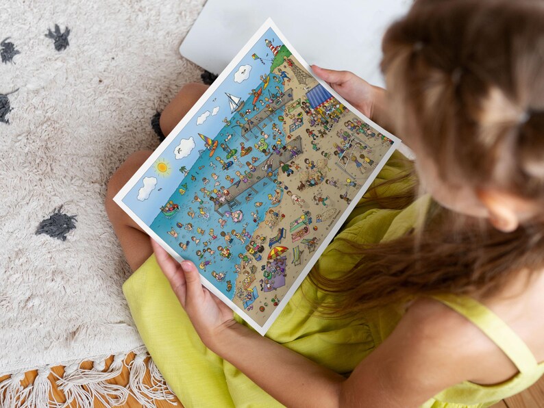I Spy Beach Activity Poster: Search and Find Printable Game (digital ...