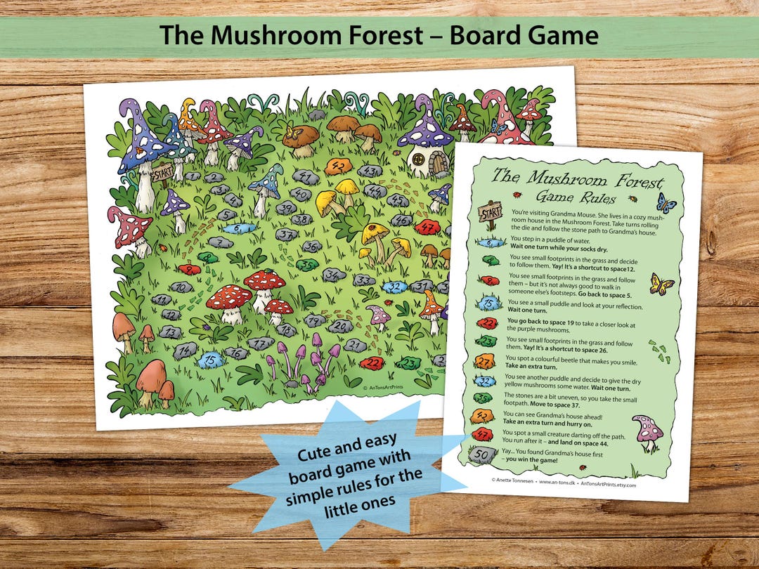 Printable Mushroom Board Game | Adventure for Kids | Fun Family ...