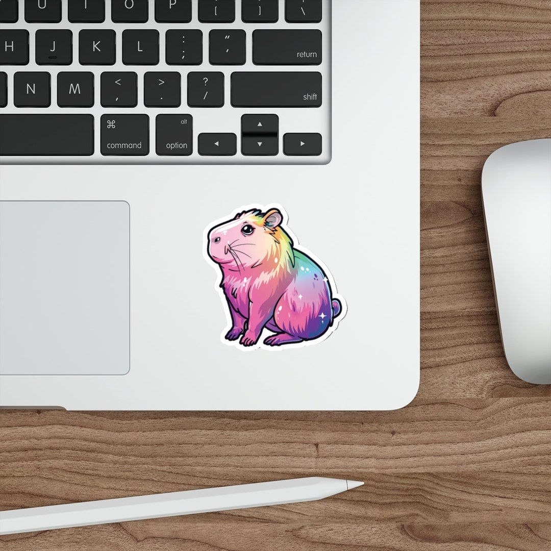 Pastel Colors Sticker Themed Capybara Sticker With Pink and Purple ...