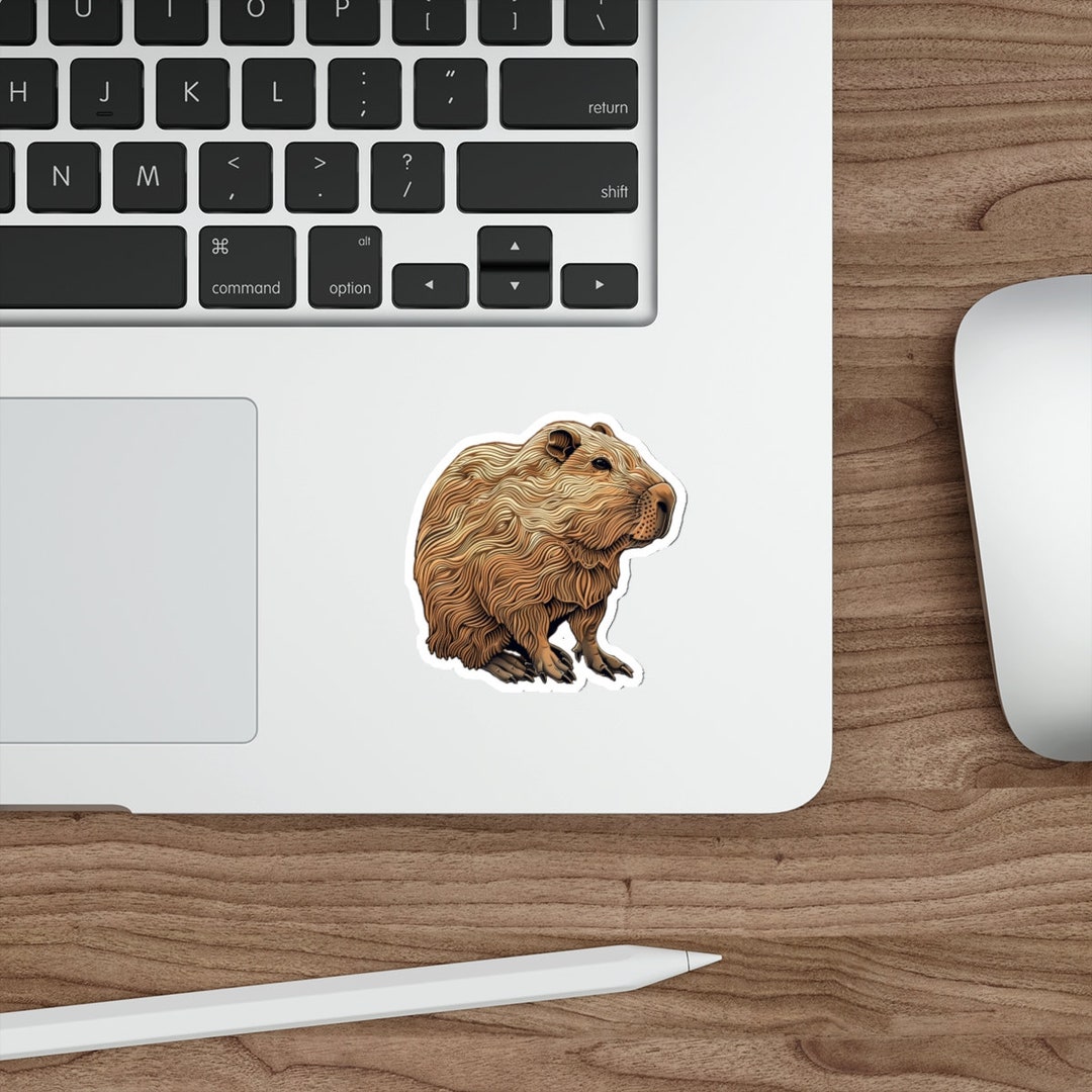 Cute Animal Sticker Capybara Sticker Australian Wildlife Sticker of a ...