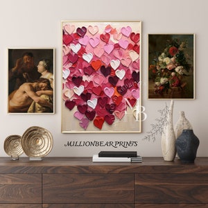 Valentine's Day Heart Wall Art Romantic Love Digital Print JPG Instant ...