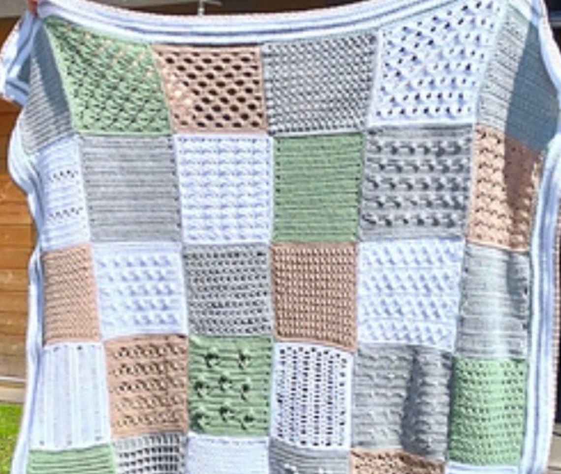 Sampler Squares Crochet Afghan - Etsy