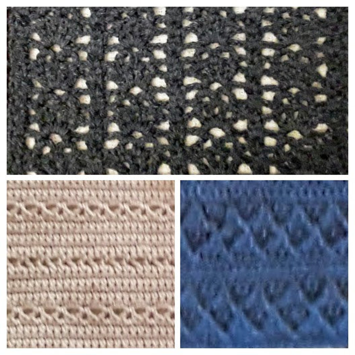 Sampler Squares Crochet Afghan Intermediate - Etsy