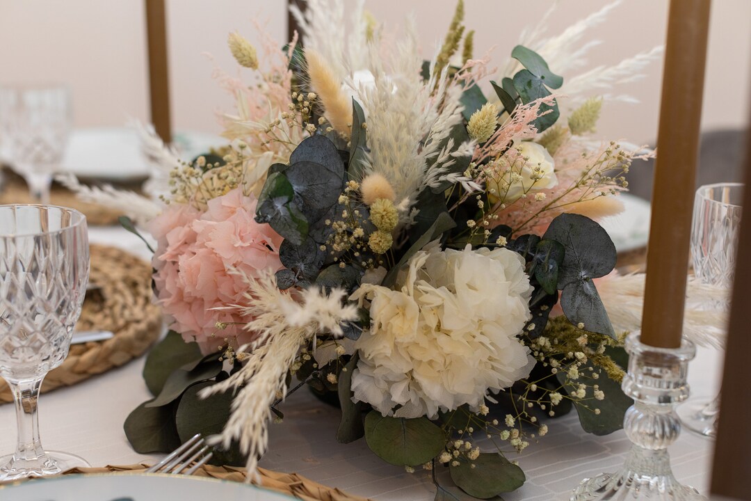 Dried Floral Wedding Centerpiece, Table Centerpiece, Table Decoration ...