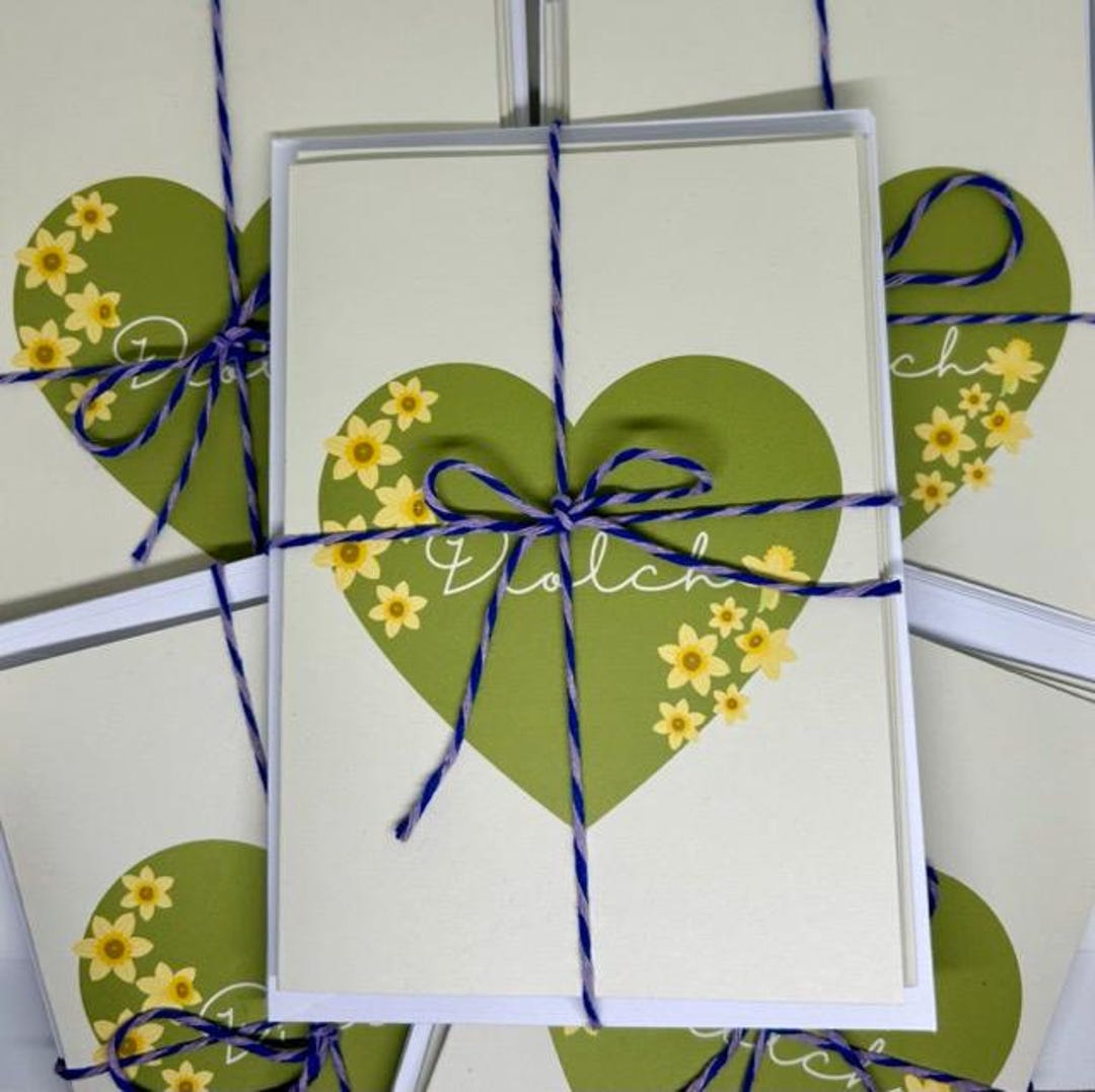 Pack of 5 Diolch Cards - Welsh Thank You Cards - Etsy