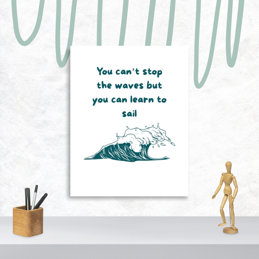 Waves Inspirational Poster - Etsy