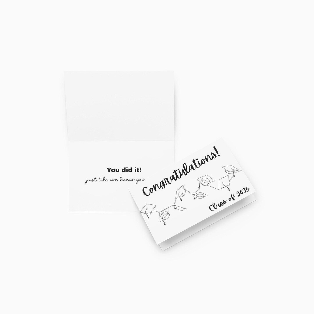 Congratulations Graduate 2025 Simple Card - Etsy