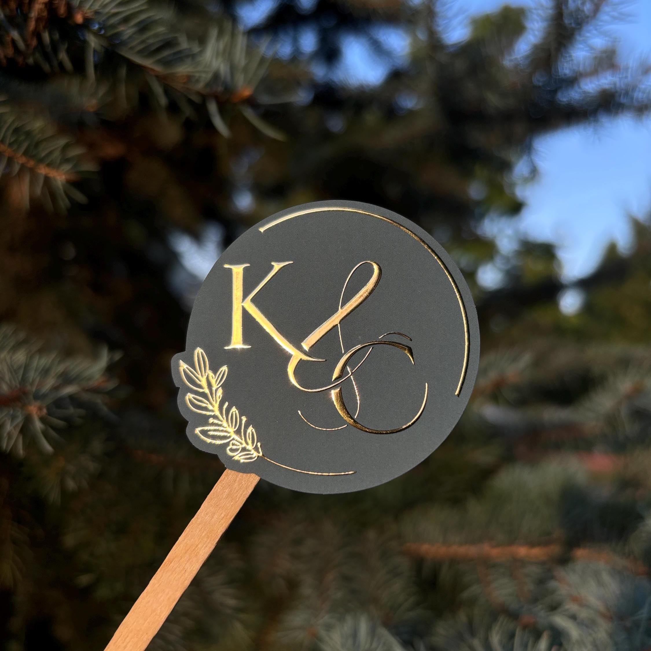 Monogram Label, Wedding Gold Stickers, Gold Foil Printing, Velvet and ...