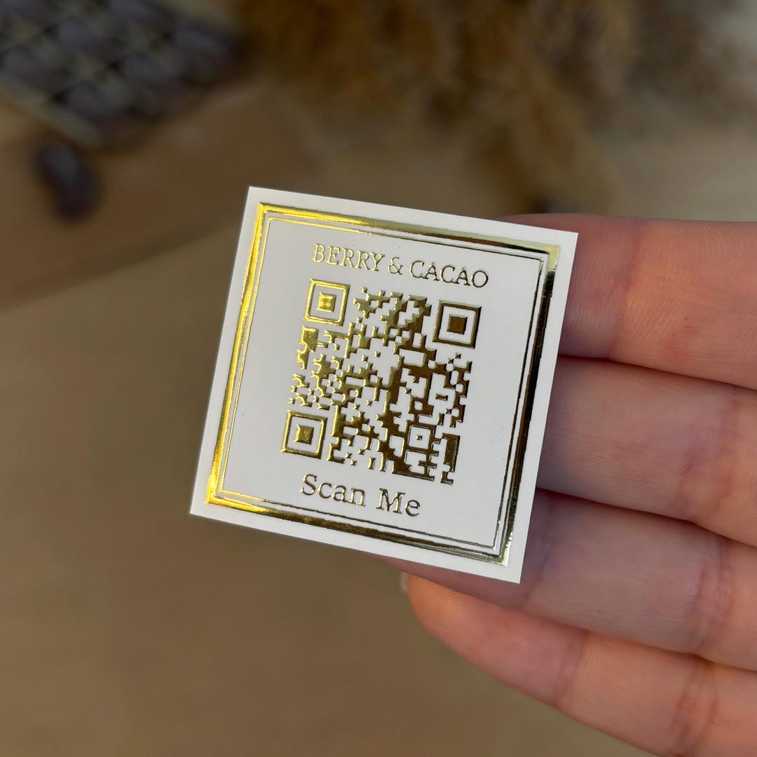 Qr Code Stickers, Gold Foil Printing, Gold Custom Stickers, Any Shape ...
