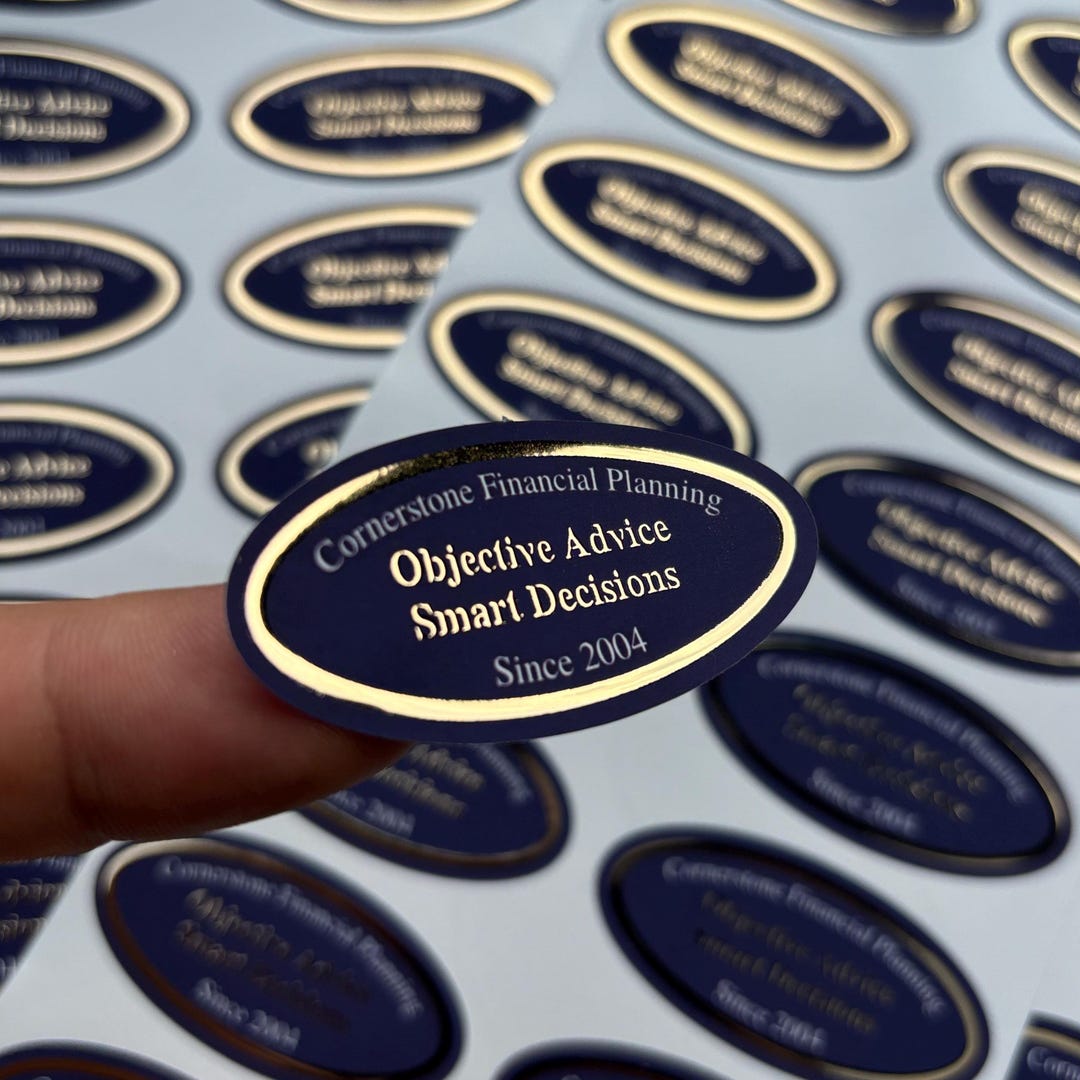 Gold Foil Stickers, Premium Soft Touch Labels, Business Logo Stickers ...