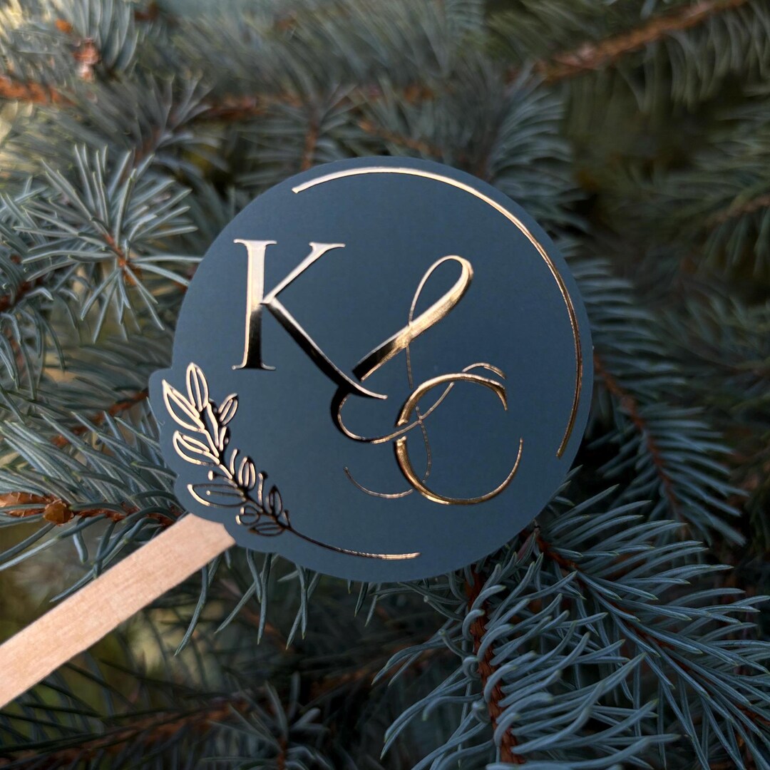 Monogram Label, Wedding Gold Stickers, Gold Foil Printing, Velvet and ...