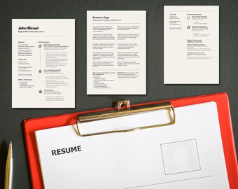 Sleek Professional Resume Template Editable CV Layout Instant Download ...