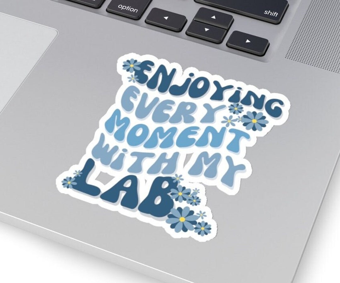 Cute Lab Lover's Sticker, Labrador Retriever Lover's Laptop Sticker ...