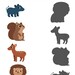 30 Shadow Matching Activity Worksheets, Match the Picture, Kindergarten ...