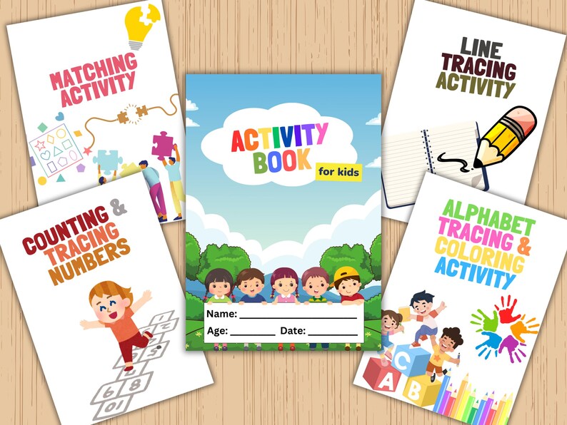 Preschool Kindergarten Learning Activity Book 170 Pages Printable ...