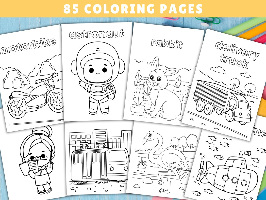 85 Coloring Worksheet Activity for Kids, Toddlers, Preschoolers ...