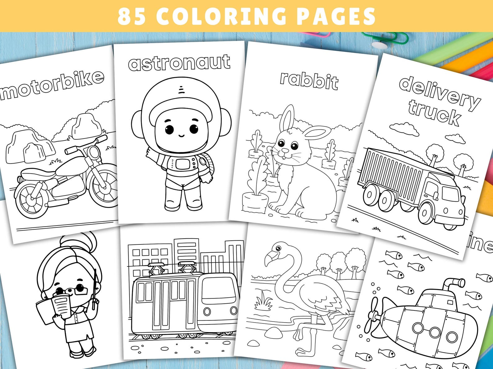 85 Coloring Worksheet Activity for Kids, Toddlers, Preschoolers ...