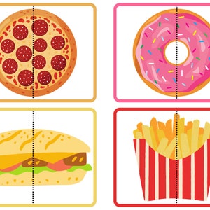 Animal Shapes Matching Card Game, Symmetry Puzzle, Printable Toddler ...