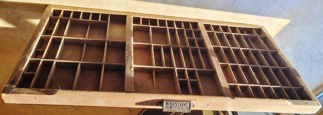 Antique Hamilton MFG CO Printer Drawer Letter Press Type Set - Etsy