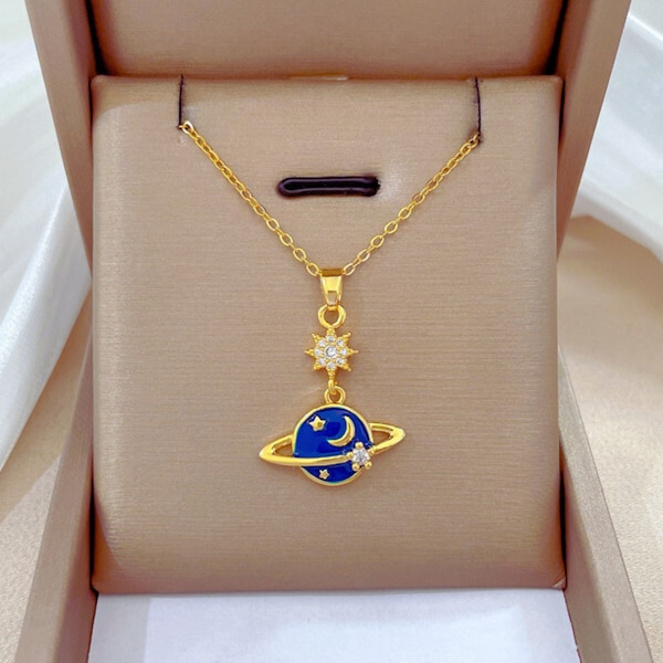 Saturn Necklace - Etsy