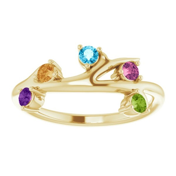Mothers Ring 5 Stone - Etsy