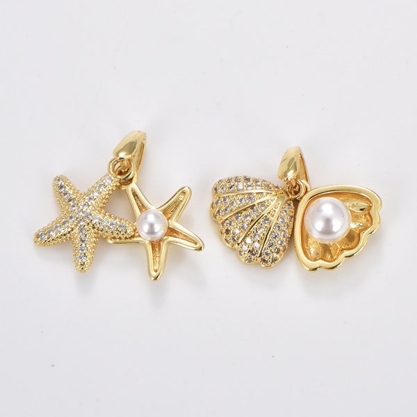 Pearl Shell Charm - Etsy