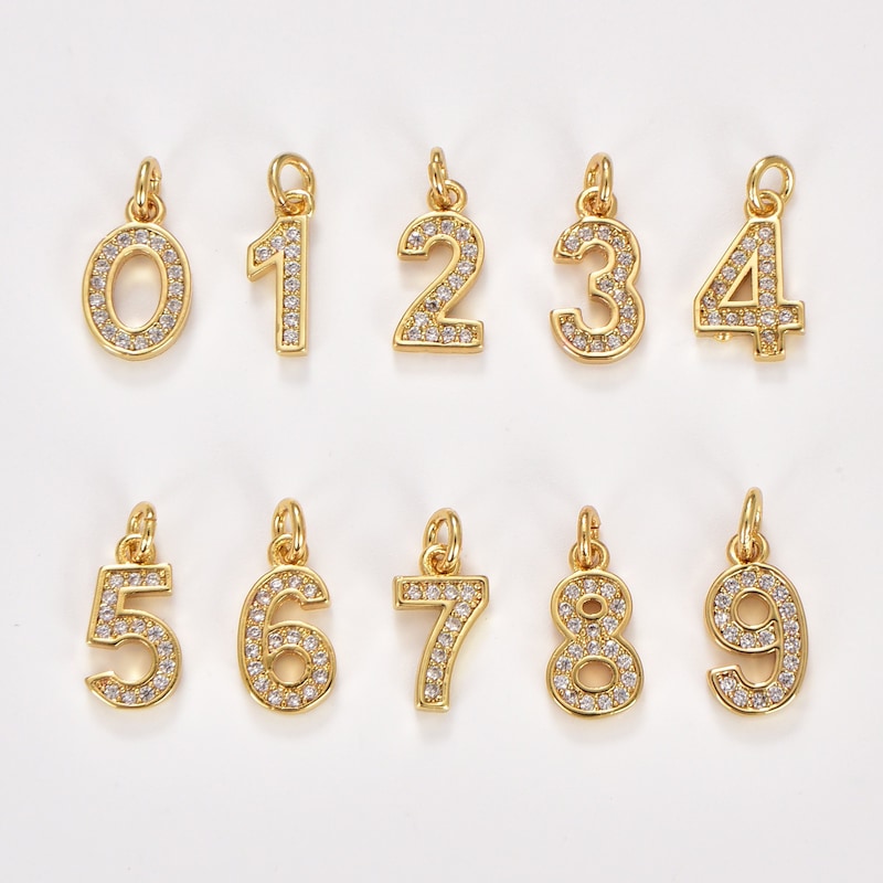 Number Charms - Etsy