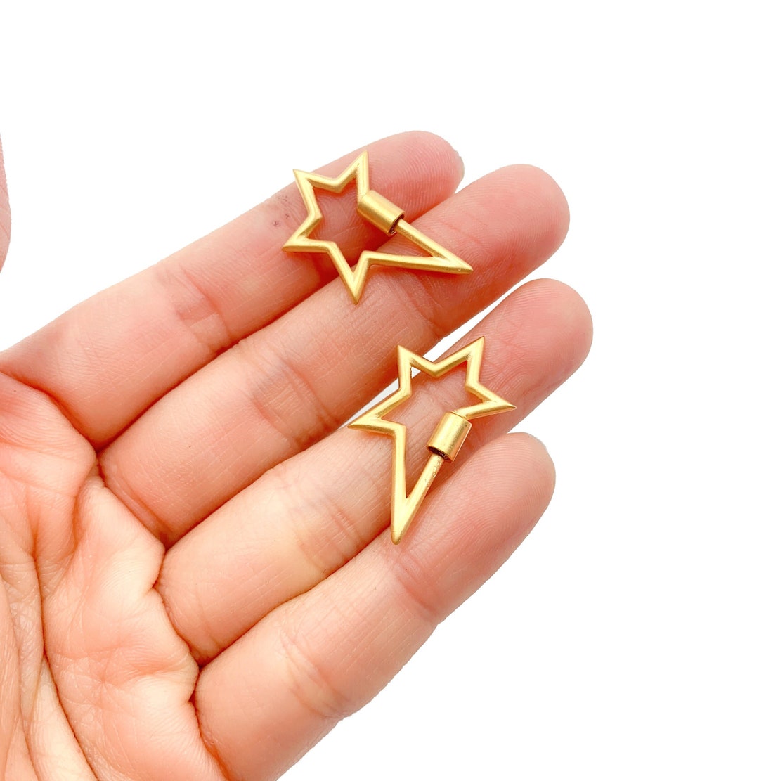 Star/rectangle Carabiner Screw Clasp, Rectangle Clasp for Charm Holder ...