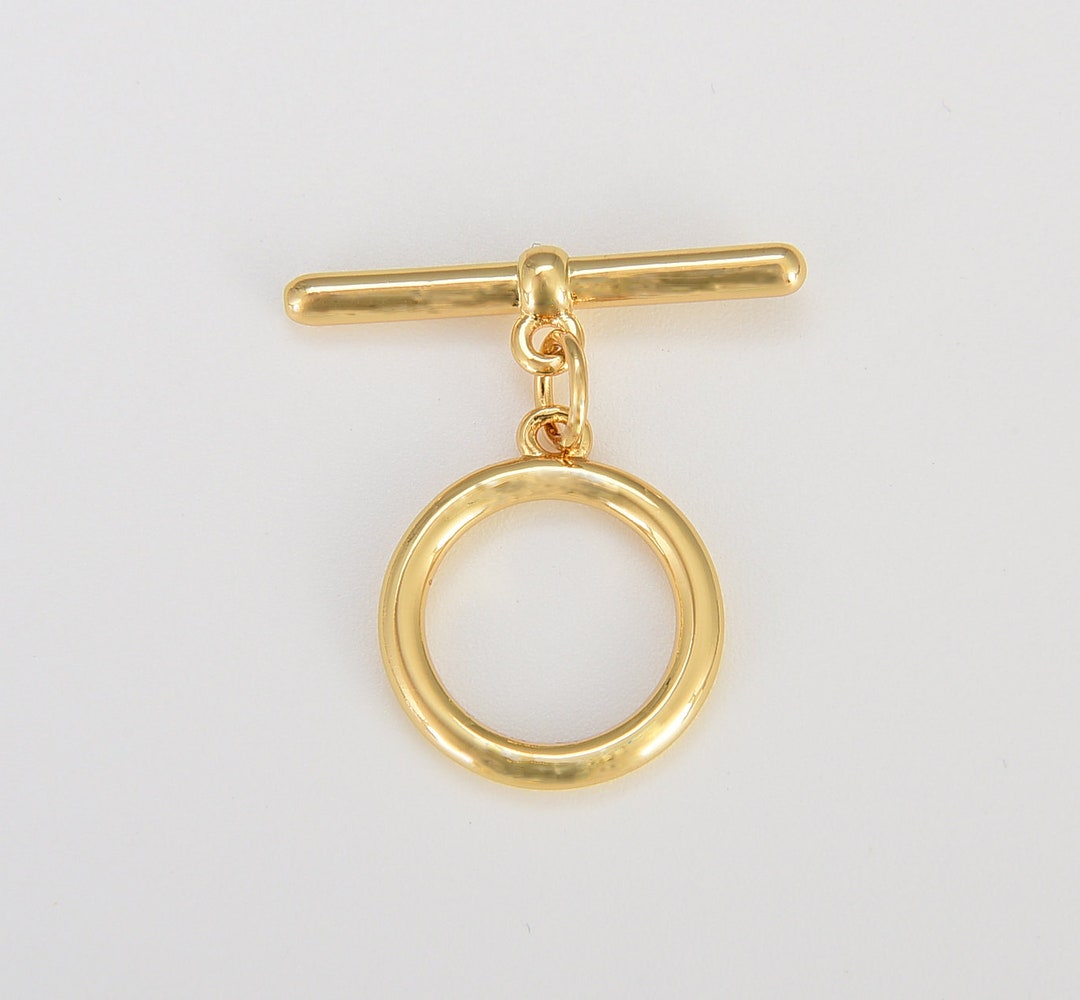 Gold OT Toggle Clasp With Jump Ring, Dainty OT Clasp for Jewelry Making ...