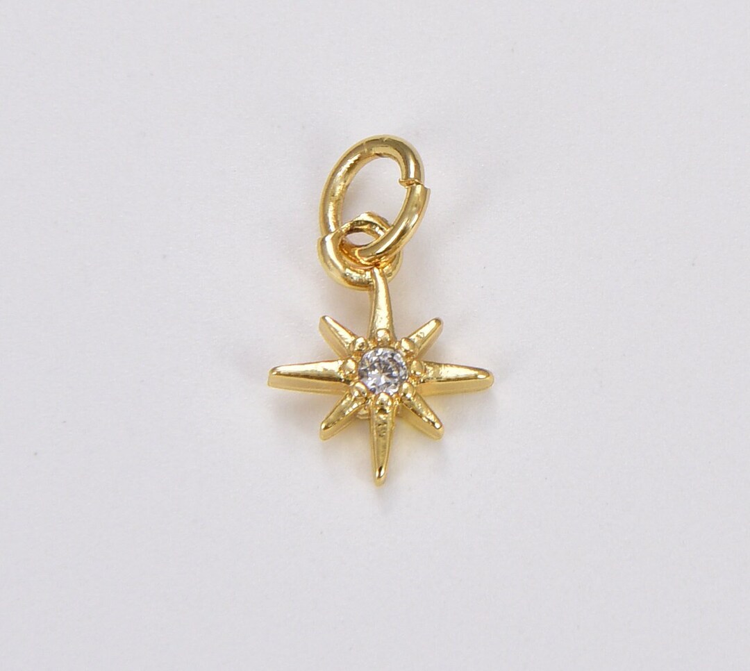 14K Gold Filled Mini Shooting Star Cubic Zirconia Bracelet Necklace ...