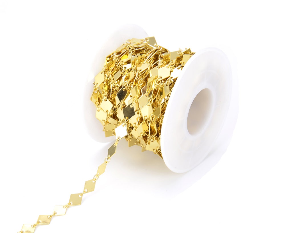 Diamond Shape Gold Chain, Diamond Shape Brass Chain, Unfinished Chain ...