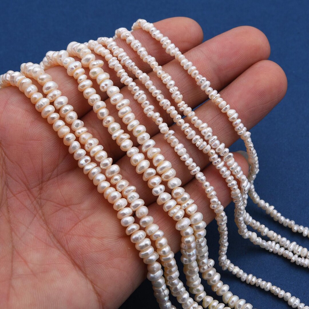 Seed Pearls Mini Potato Pearls Bead, Delicate Freshwater Pearl Necklace ...
