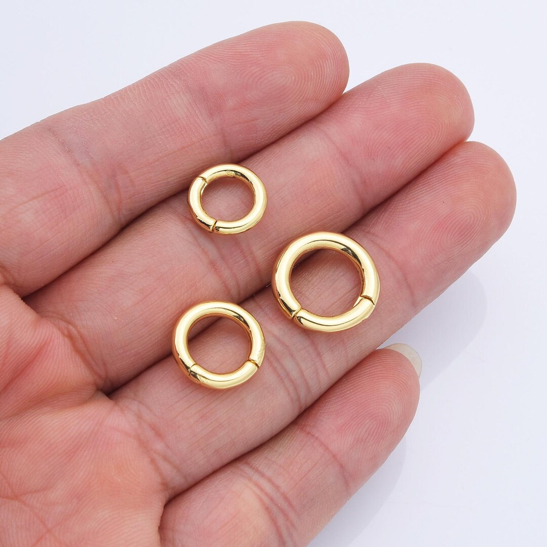 Dainty Gold Ring Connector Clasp, Open Ring Clasp, Simple Round Circle ...