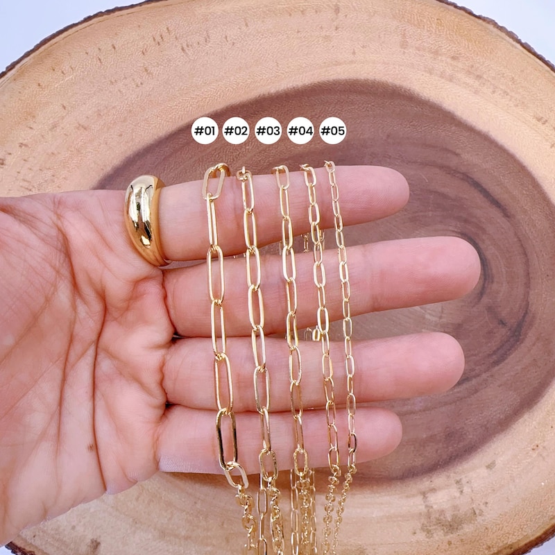 Solid Gold Paperclip Necklace - Etsy