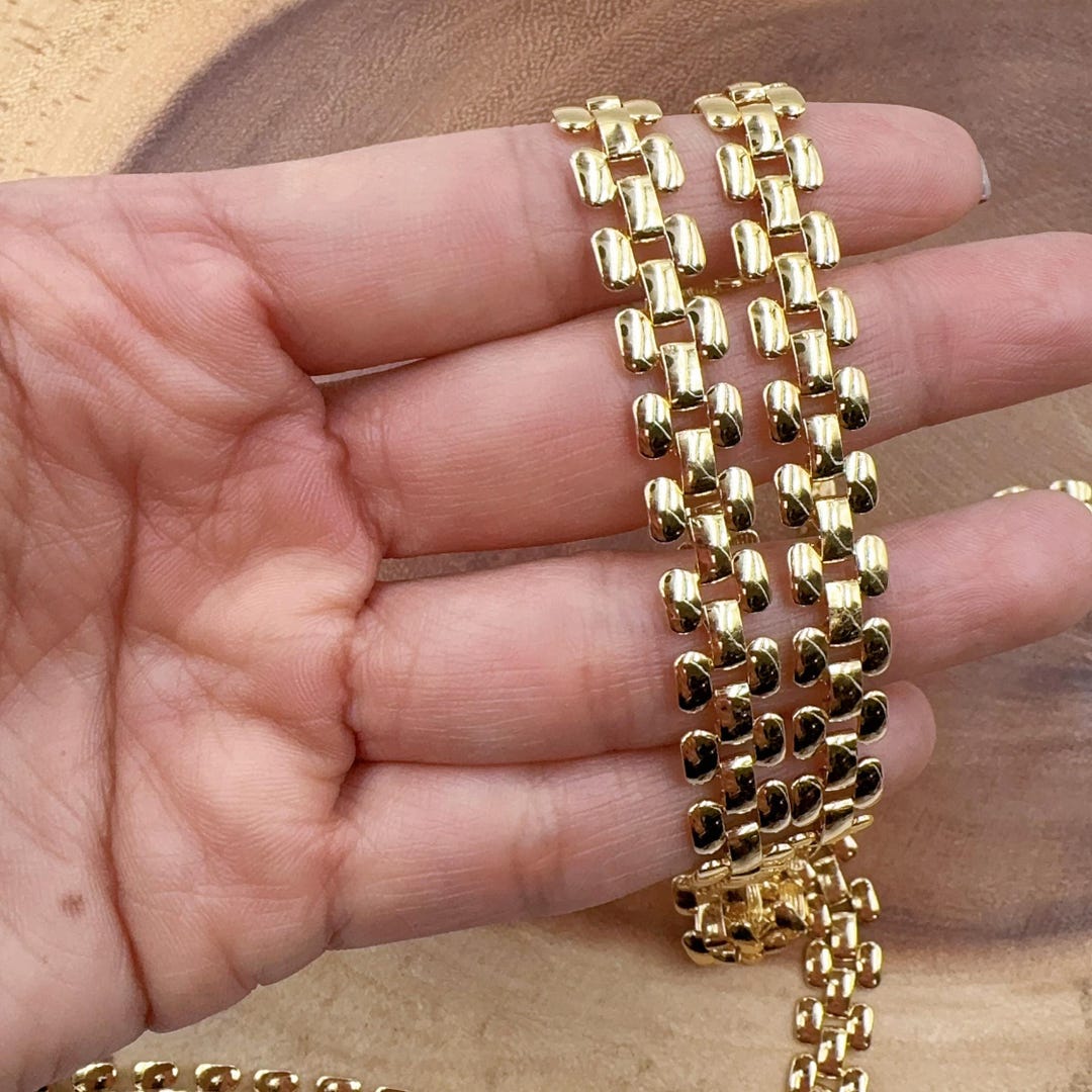 Panther Chain in Gold Filled, Bulk Panther Link for DIY Jewelry Making ...