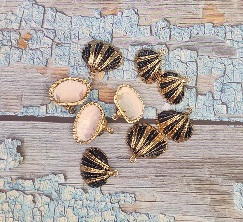 Large Clam Shell Add-on Charm in Gold Filled, Delicate Sea Shell ...