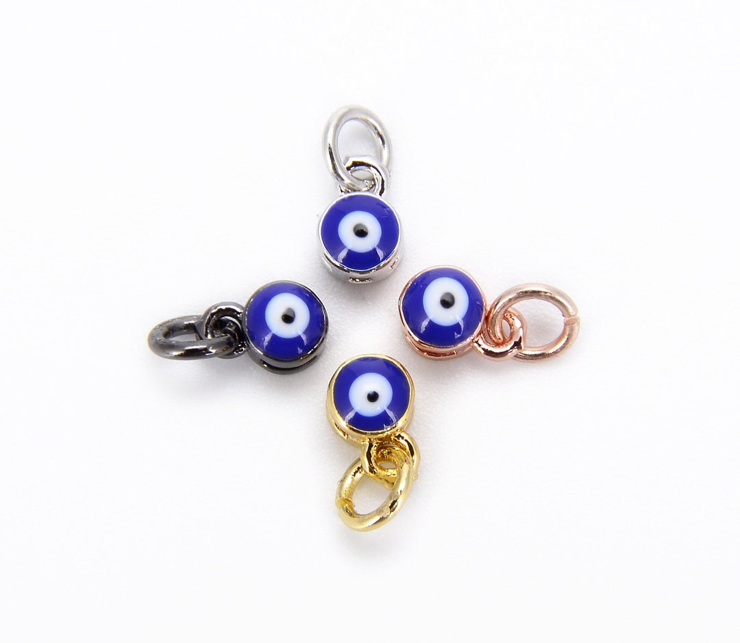 Small Evil Eye Add-on Charm in Gold Filled, Minimalist Jewelry, Greek ...